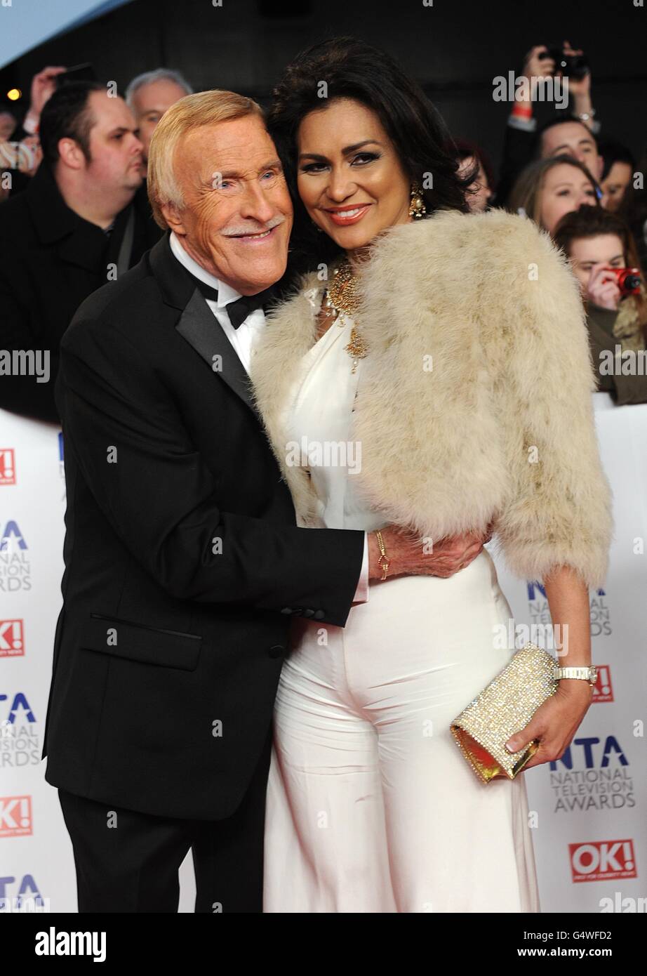 Sir Bruce Forsyth and Wilnelia Forsyth arriving for the 2012 NTA Awards ...
