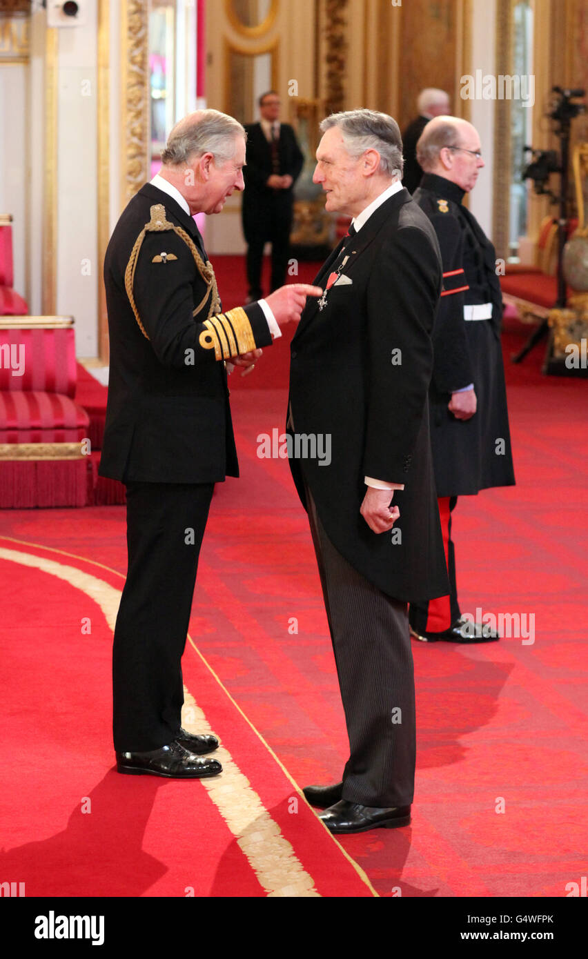 Robin Oake, from Shrewsbury, is made an MBE by The Prince of Wales at ...