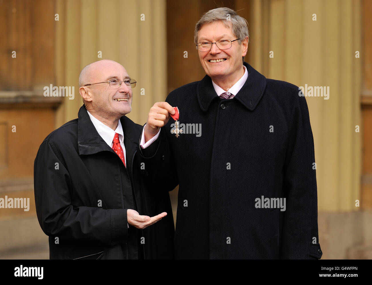 Clive Collins (right) with his brother musician Phil Collins, after ...