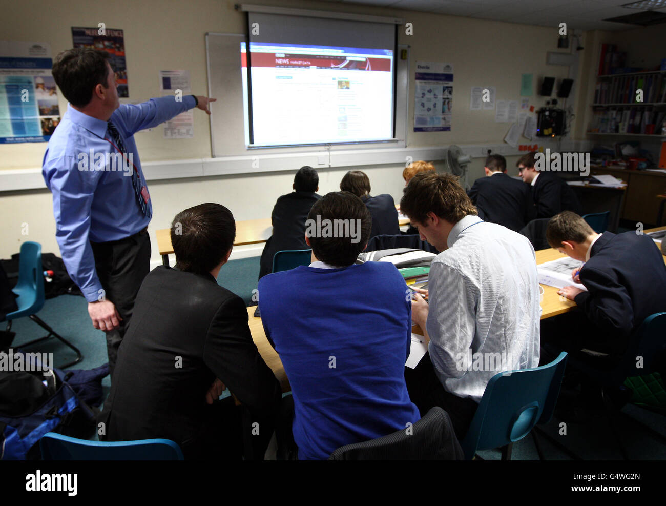 A generic stock picture of pupils in an economics class at the Lawrence ...