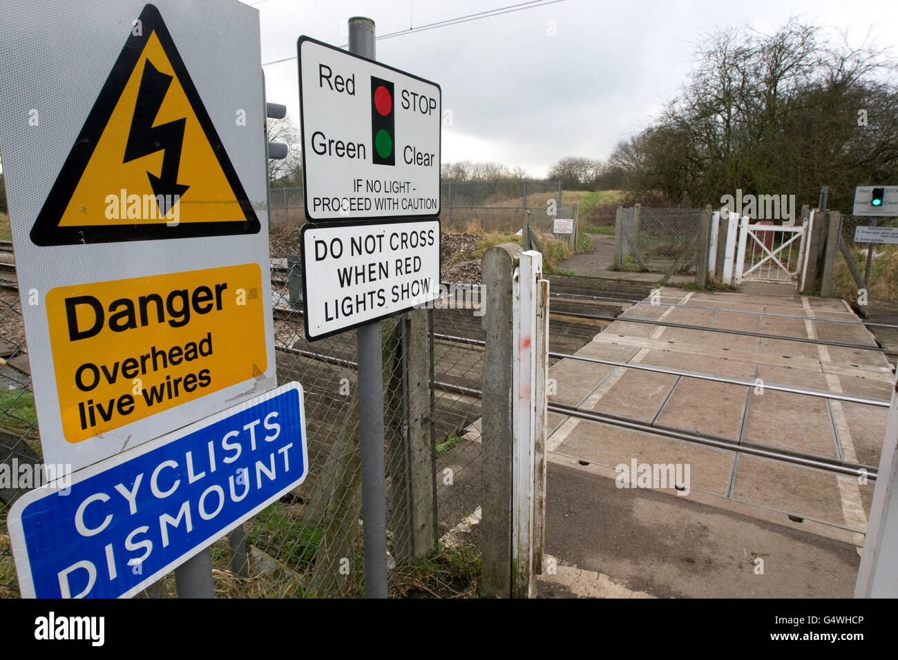 The johnsons footpath crossing in bishops stortford hi-res stock ...