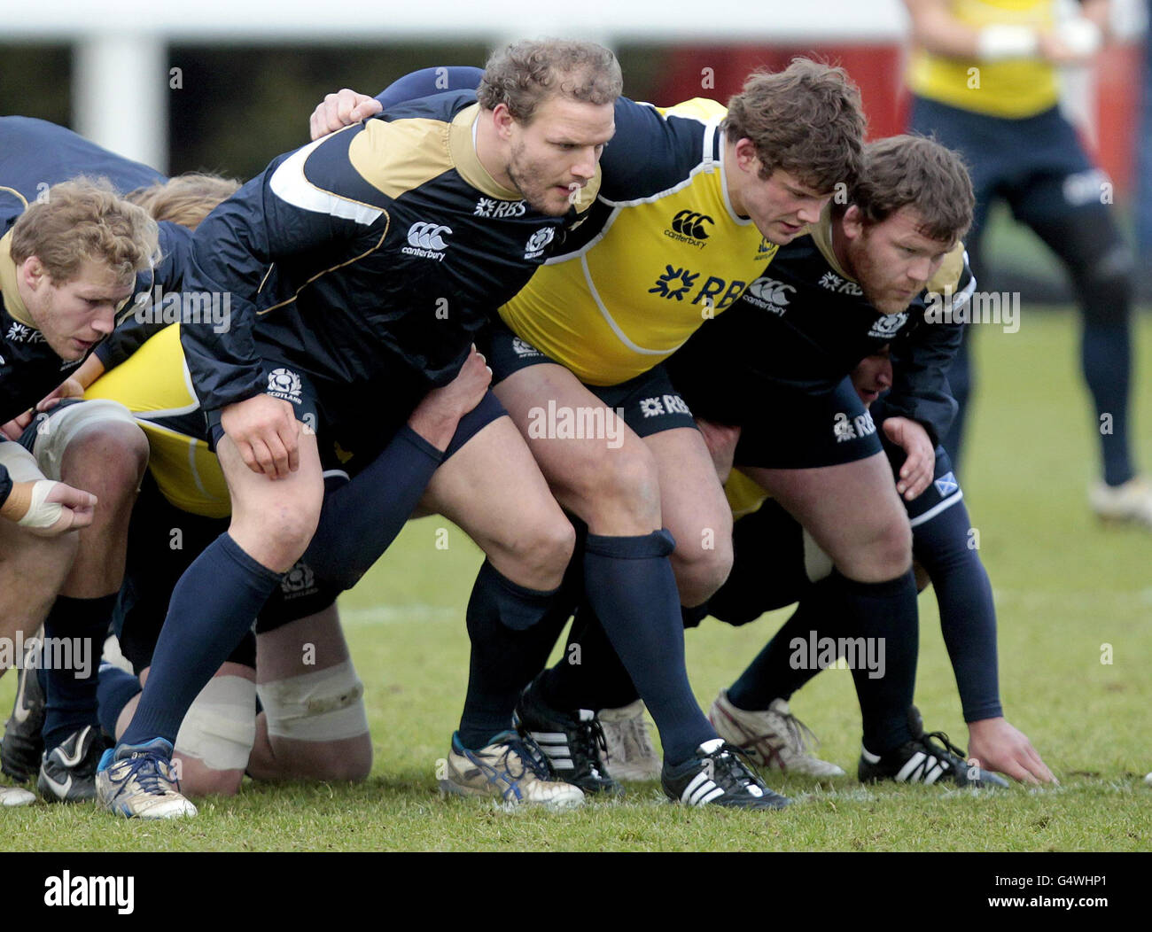 Scotland's Euan Murray (left), Ross Ford and Allan Jacobsen (right ...