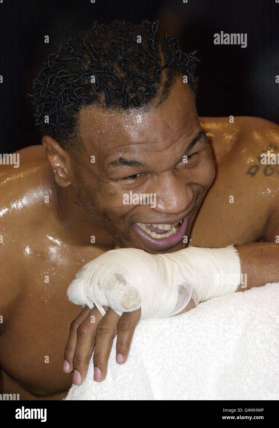 Sport boxing training close up gold tooth tattoo mike tyson hi-res ...