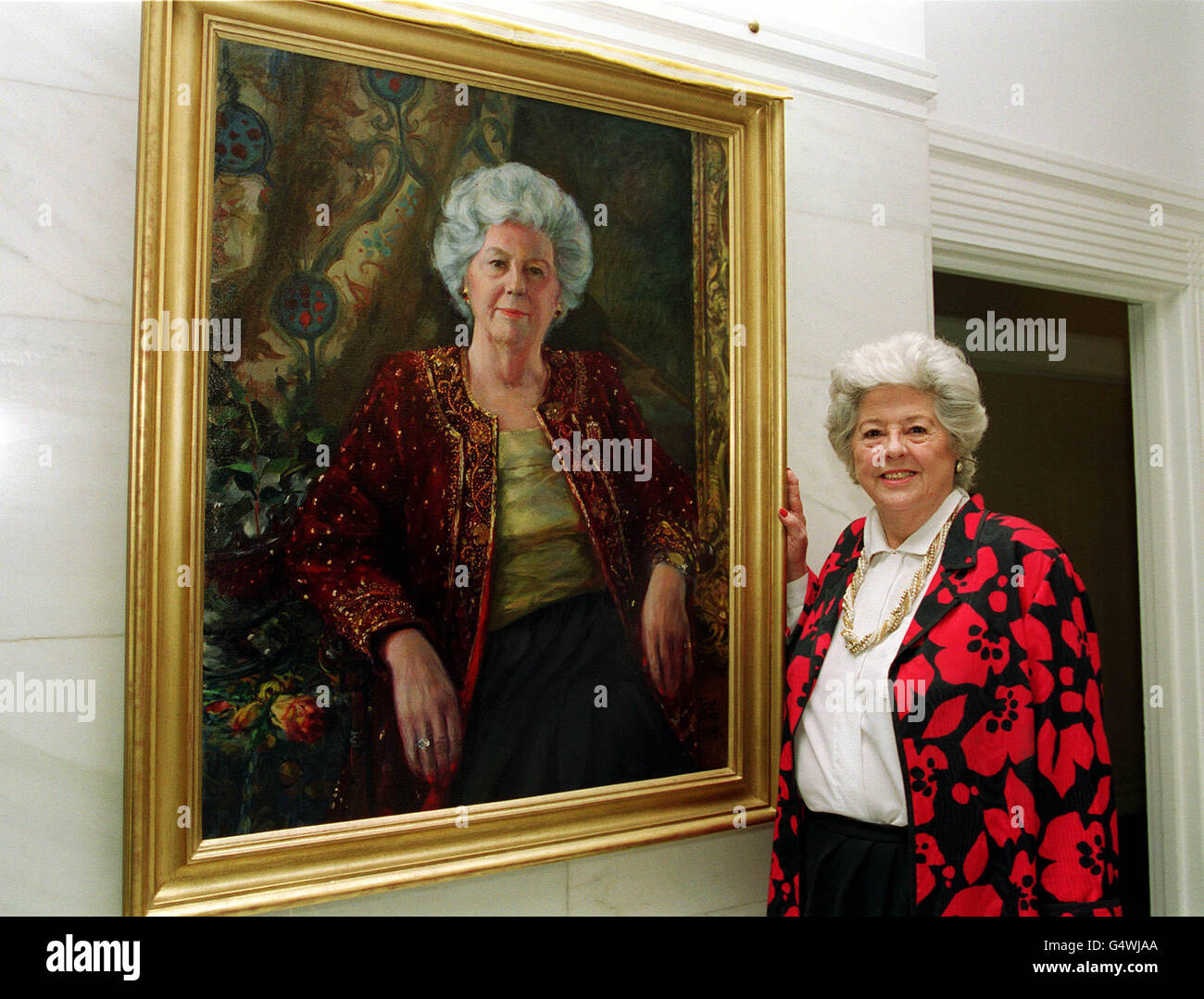 Speaker of the House of Commons Betty Boothroyd at the unveiling of her ...