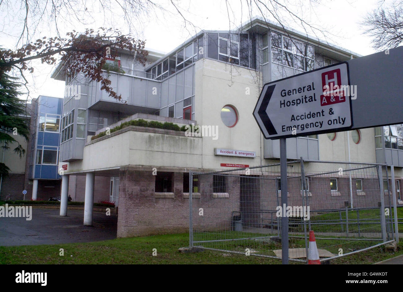 The entrance to Accident and Emergency at Cheltenham General Hospital ...