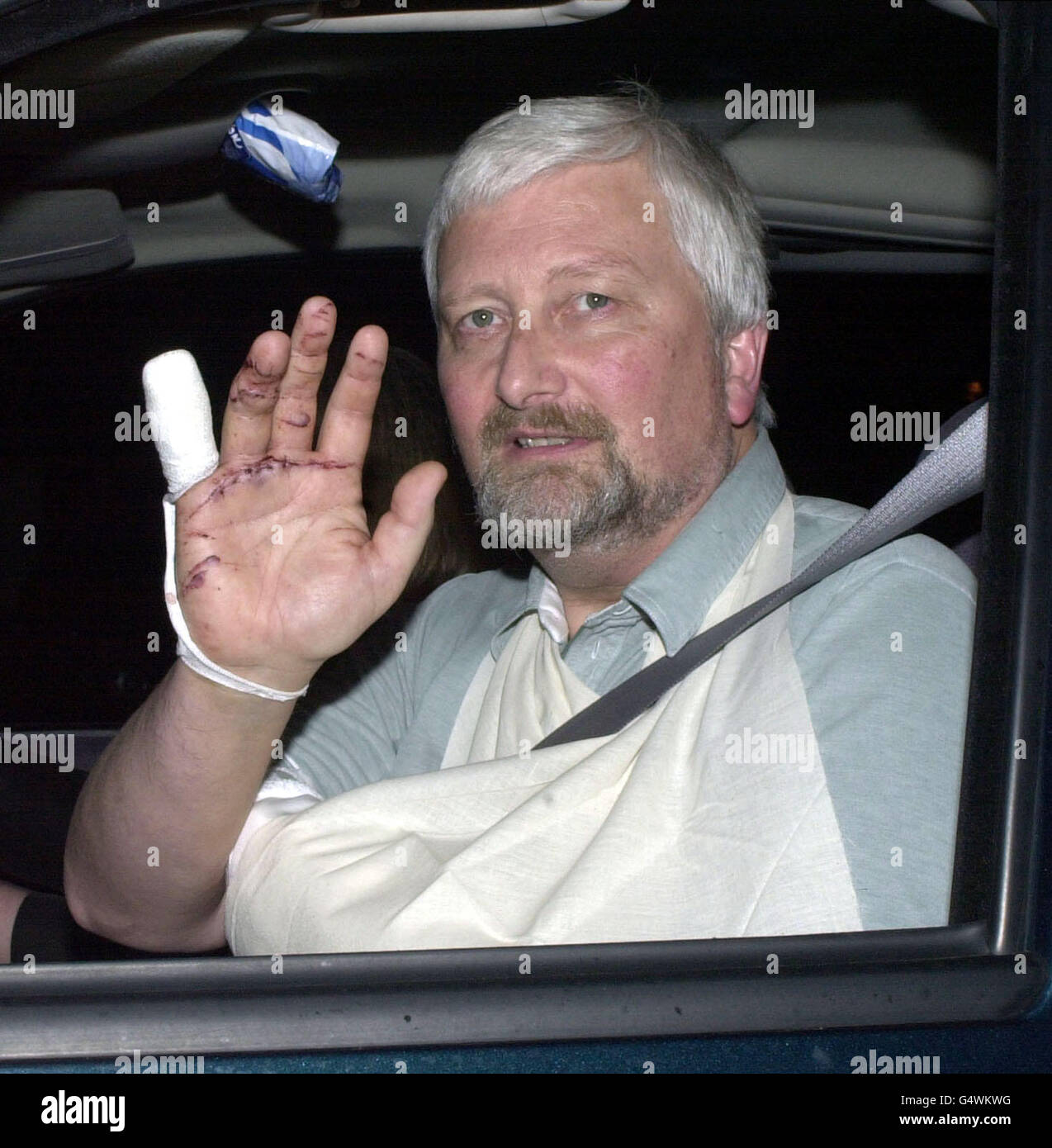 Liberal Democrat MP Nigel Jones leaves Cheltenham General Hospital ...