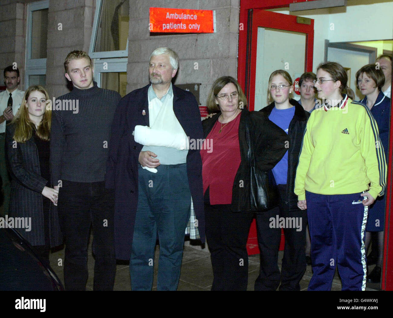 Liberal Democrat MP Nigel Jones (centre left) leaves Cheltenham General ...