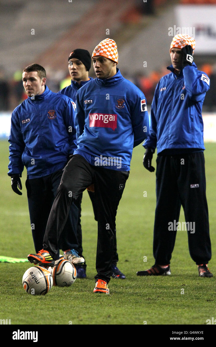 Blackpool players John Fleck, Thomas Ince, Matt Phillips and Craig ...