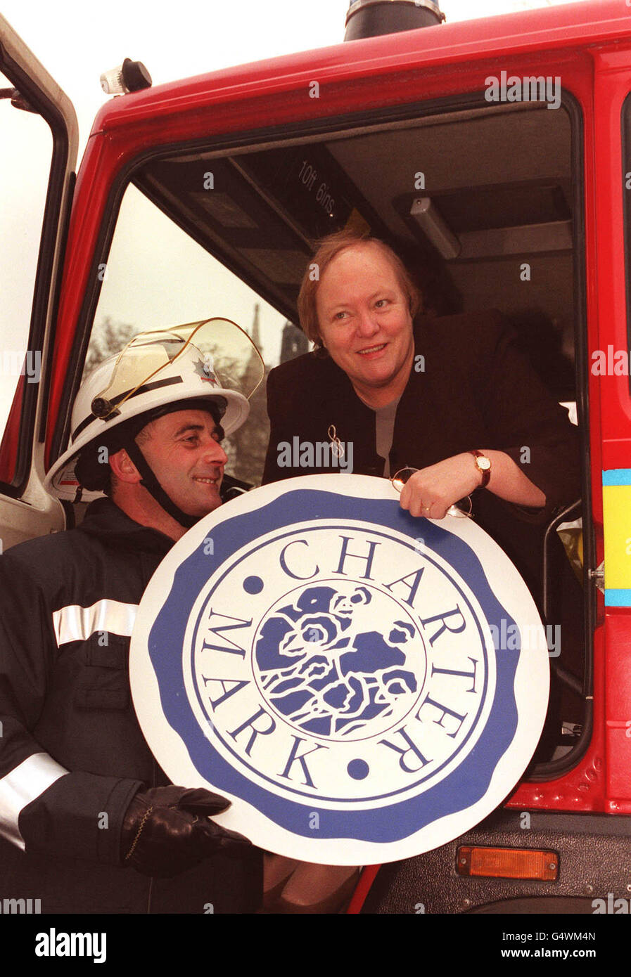 Mowlam Charter Mark Fireman Stock Photo - Alamy
