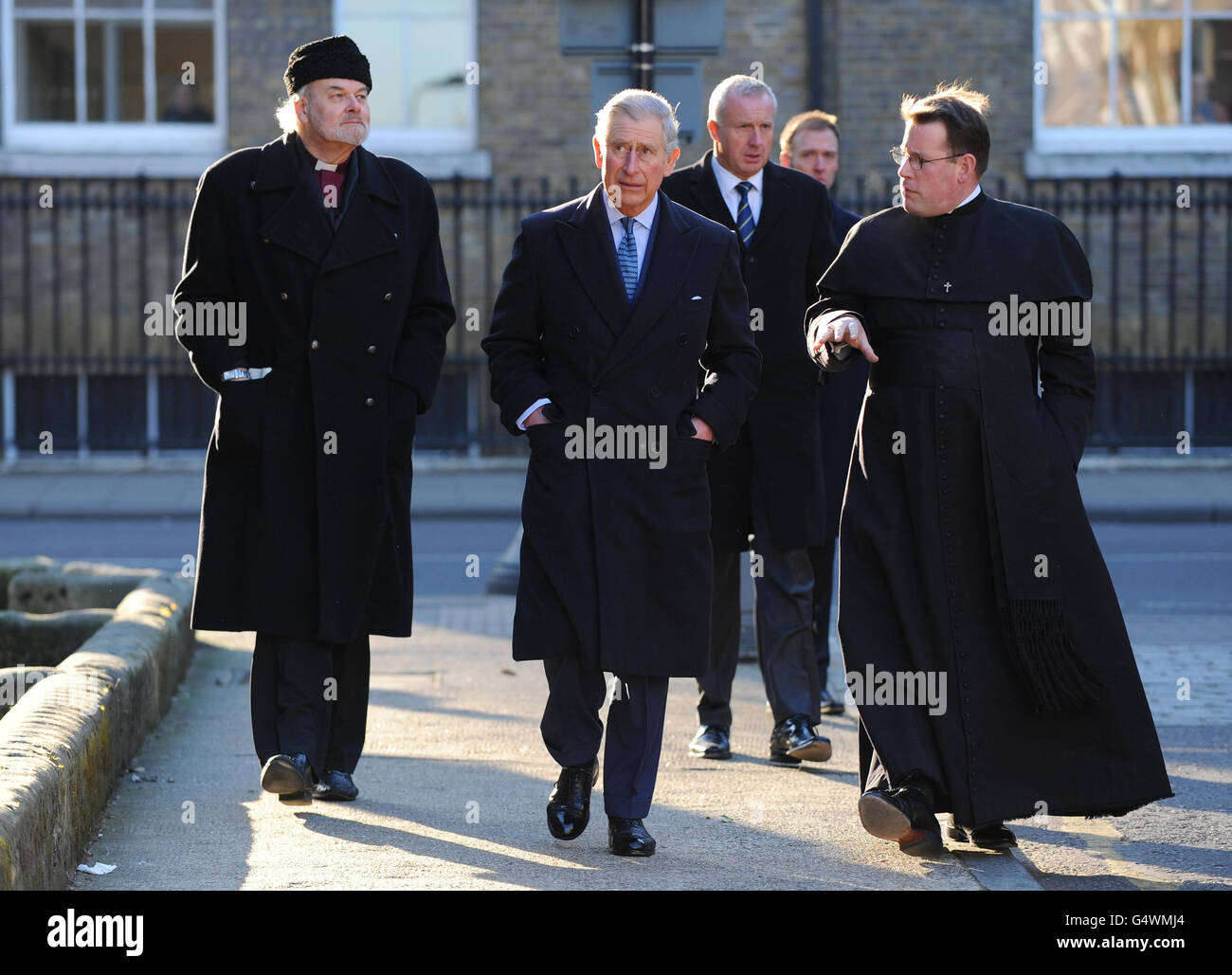 The Prince of Wales with Bishop of London Richard Chartres (left) and ...