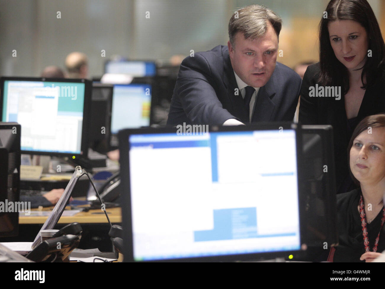 Shadow Chancellor Ed Balls (left) and Shadow Chief Secretary to the ...