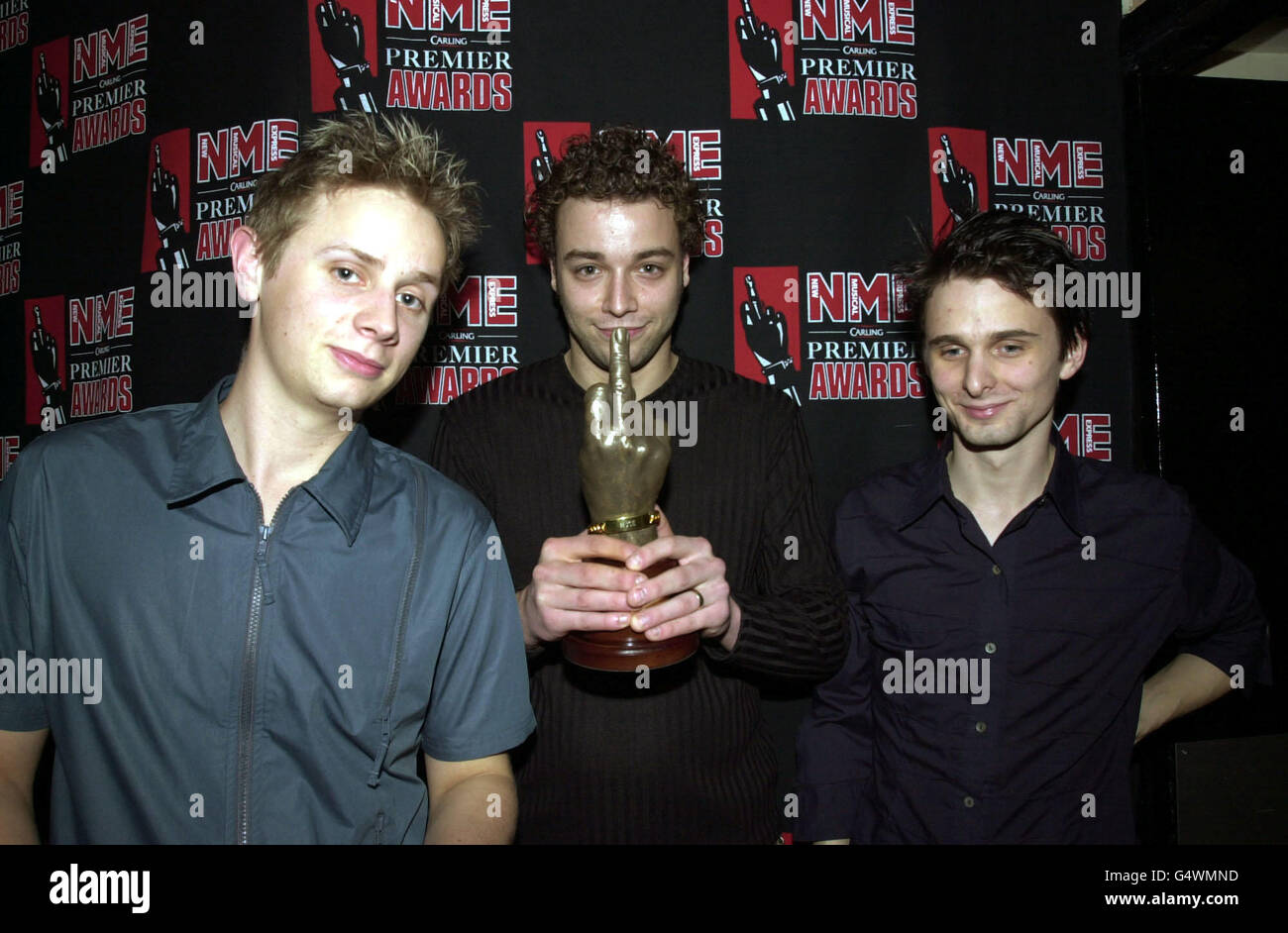 The band Muse at the NME Awards at the Mermaid Theatre in Central ...