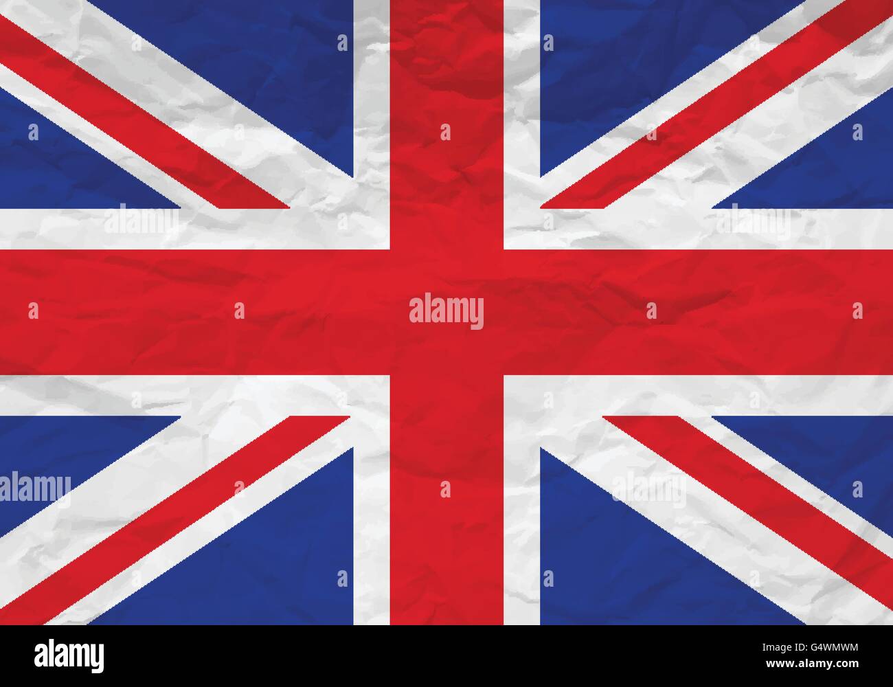 UK flag crumpled paper textured background. Vector illustration Stock ...