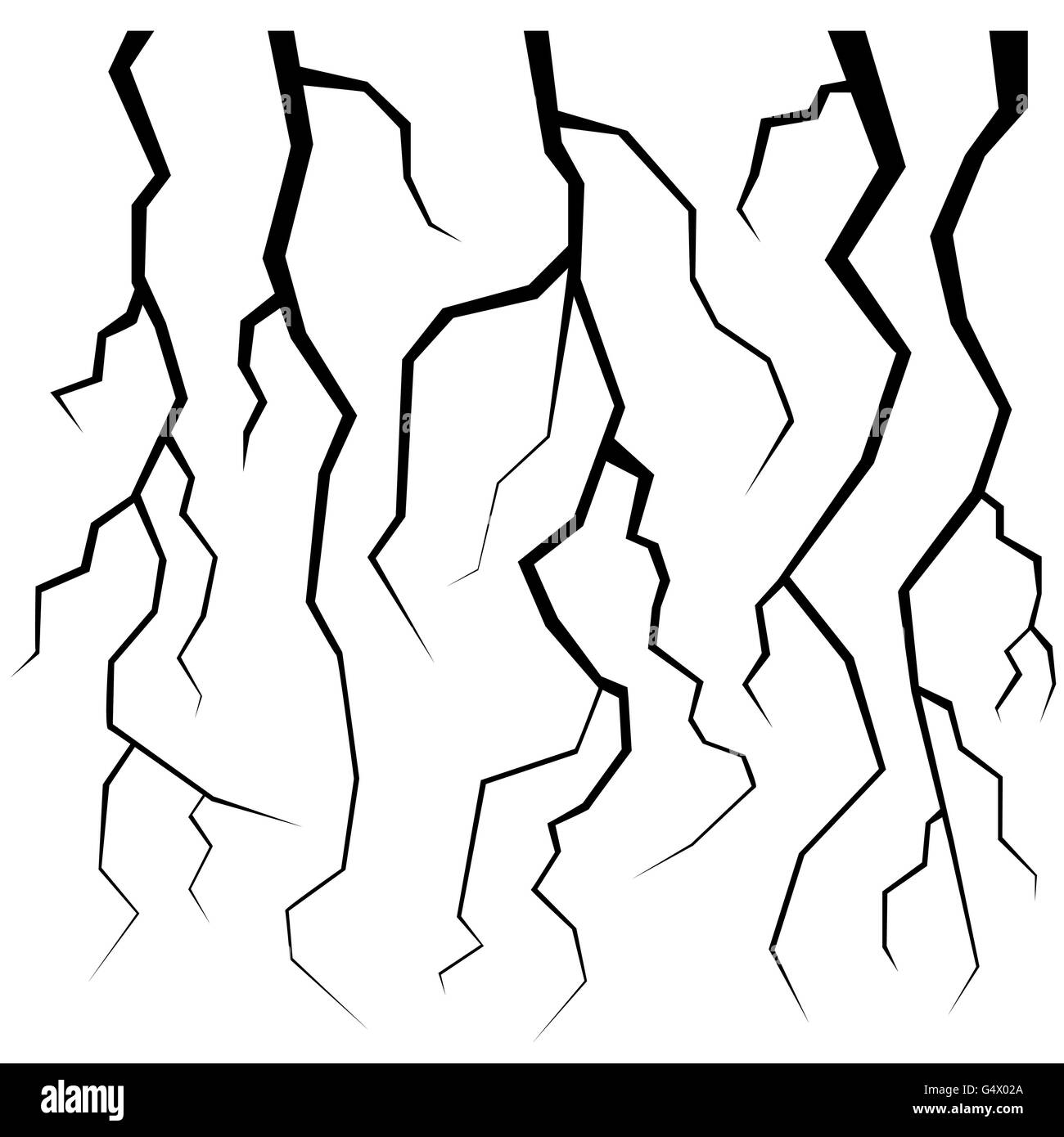 Set of Cracks. Earthquake Failures Stock Vector Image & Art - Alamy