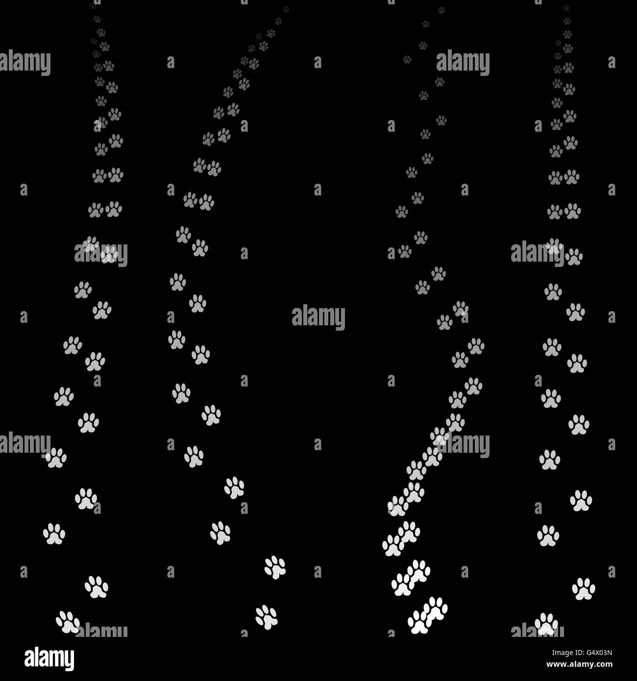 Feet and tail prints Stock Vector Images - Alamy