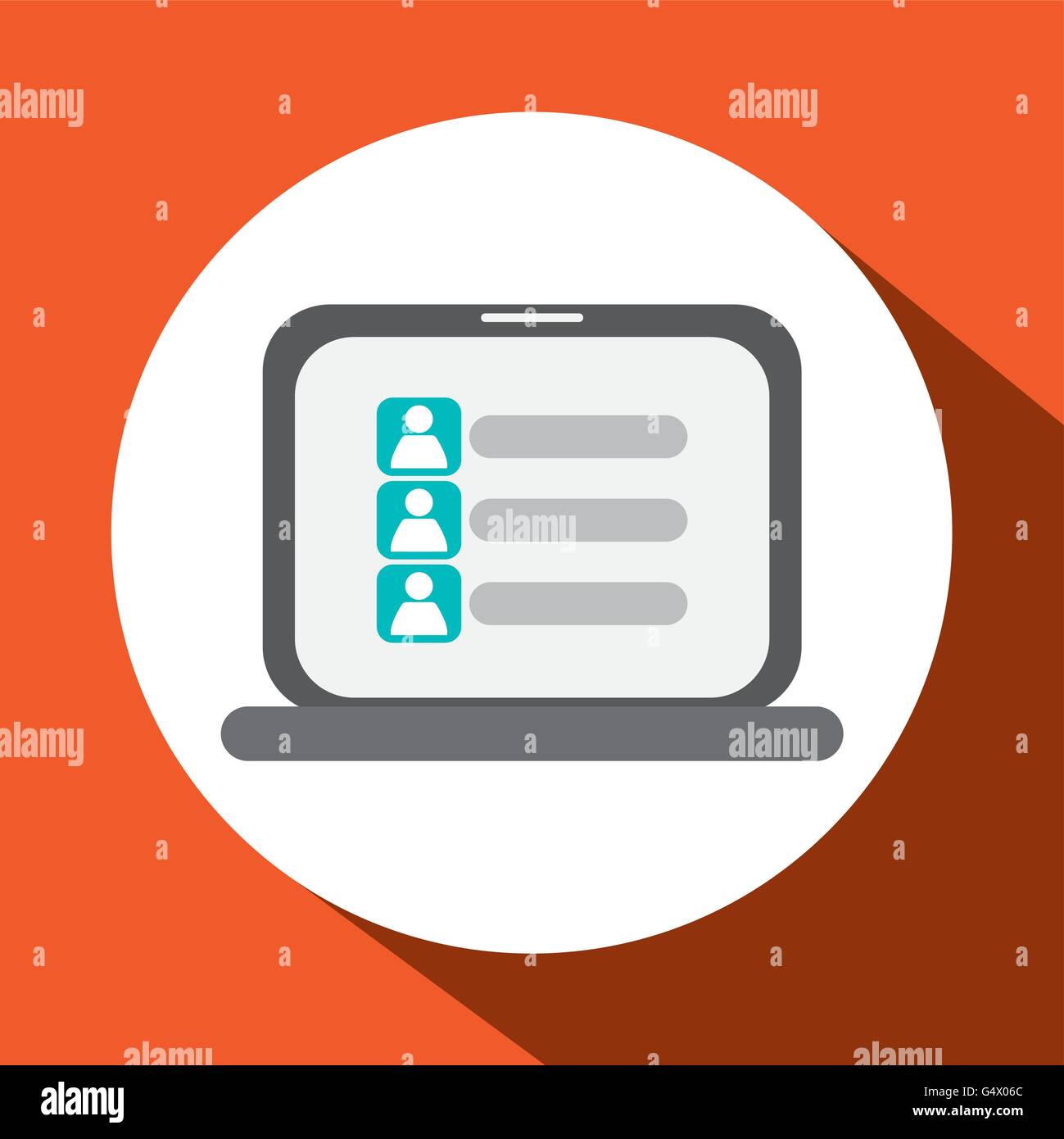 laptop design. Media icon. Flat illustration Stock Vector Image & Art ...