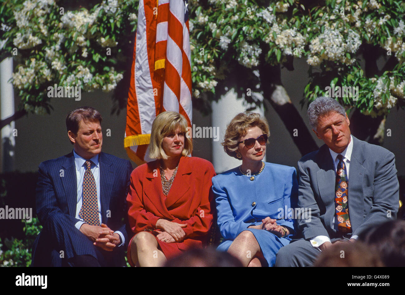 President William Clinton in a Rose Garden ceremony signing the Infant ...