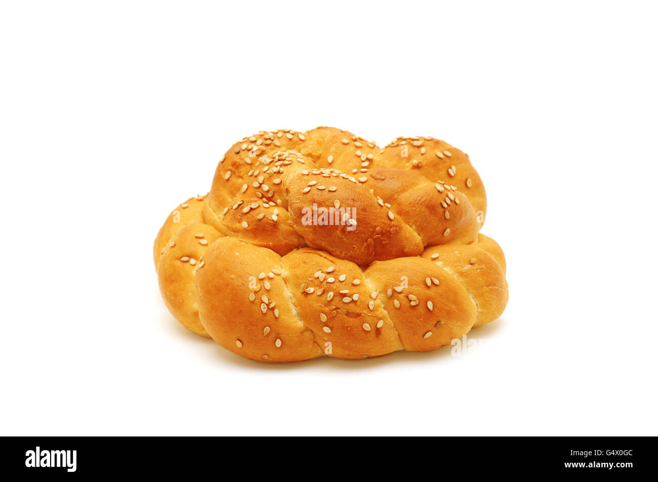 bun isolated on a white background Stock Photo - Alamy