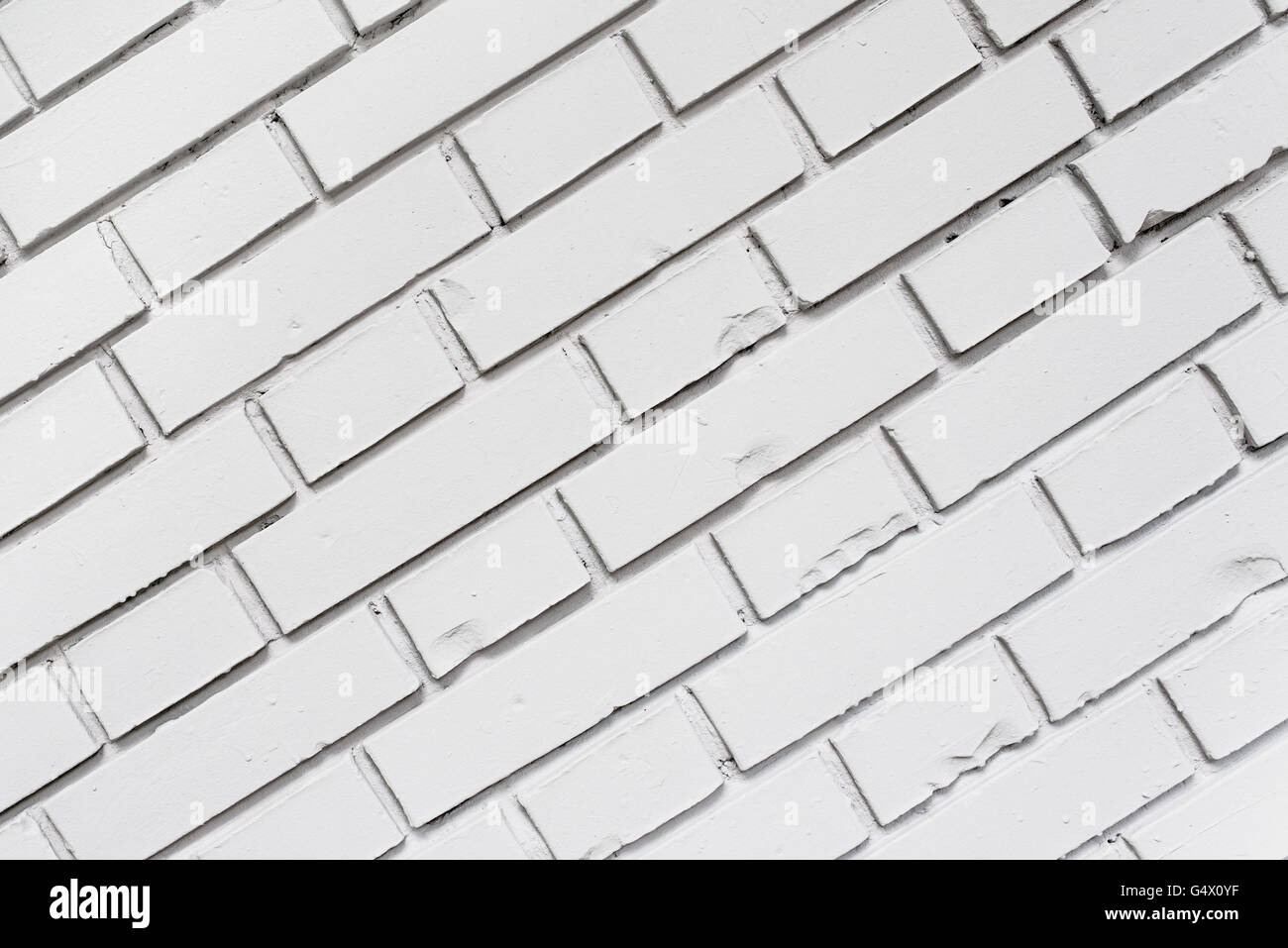Diagonal white exterior brick wall texture, urban background Stock ...