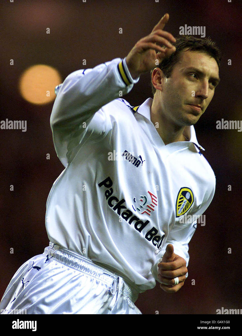 Leeds uniteds jason wilcox celebrates hi-res stock photography and ...