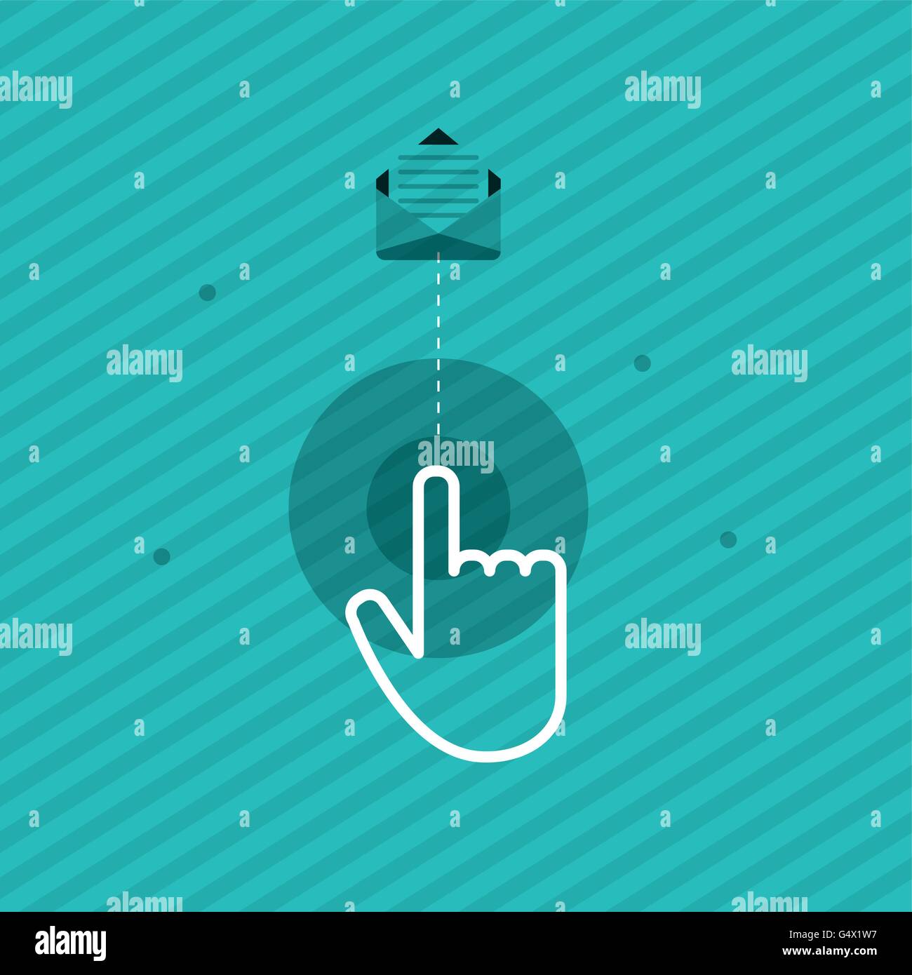 Cursor hand envelope email Stock Vector Images - Alamy