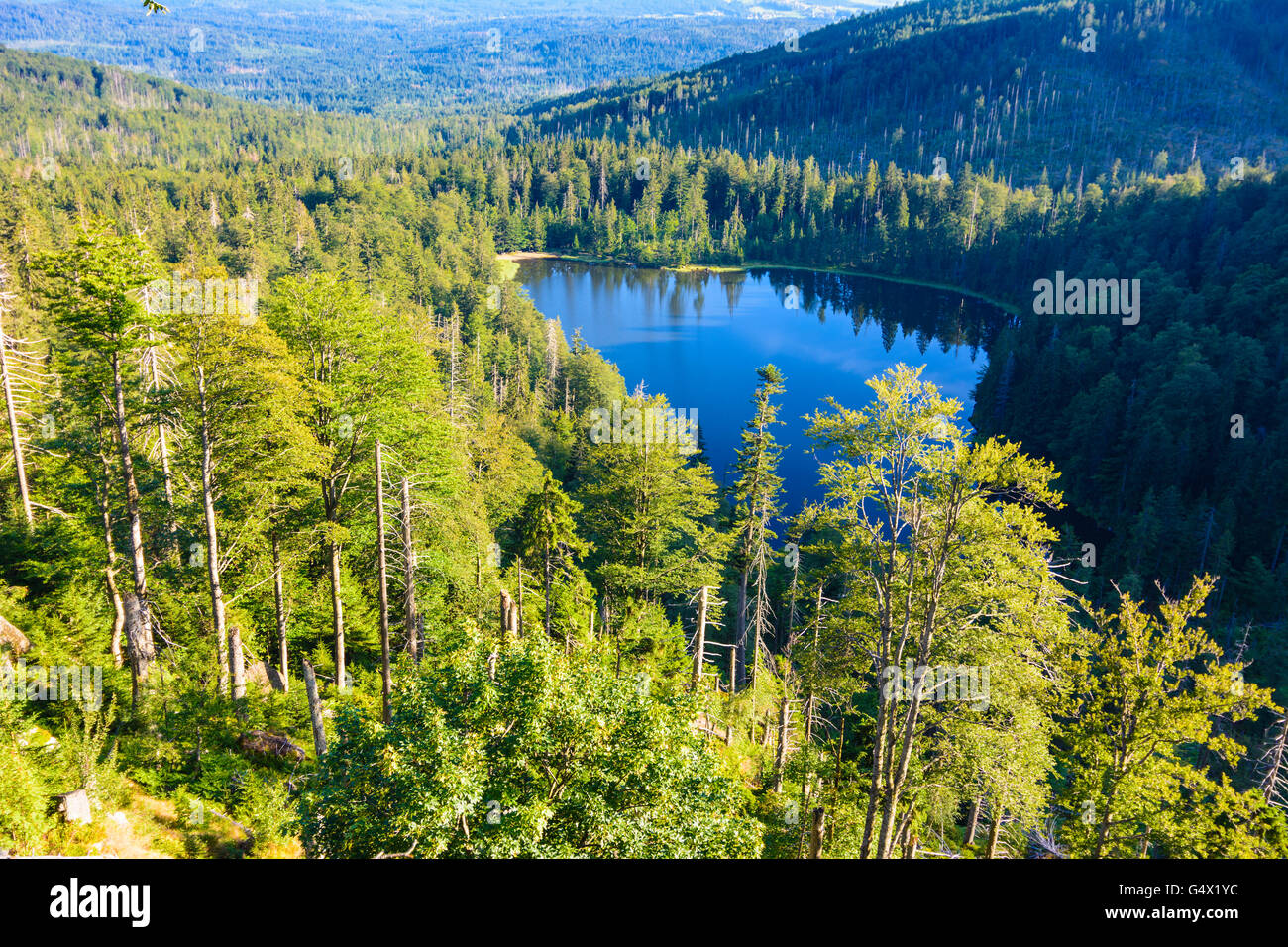 lake Rachelsee, Nationalpark Bayerischer Wald, Bavarian Forest National ...