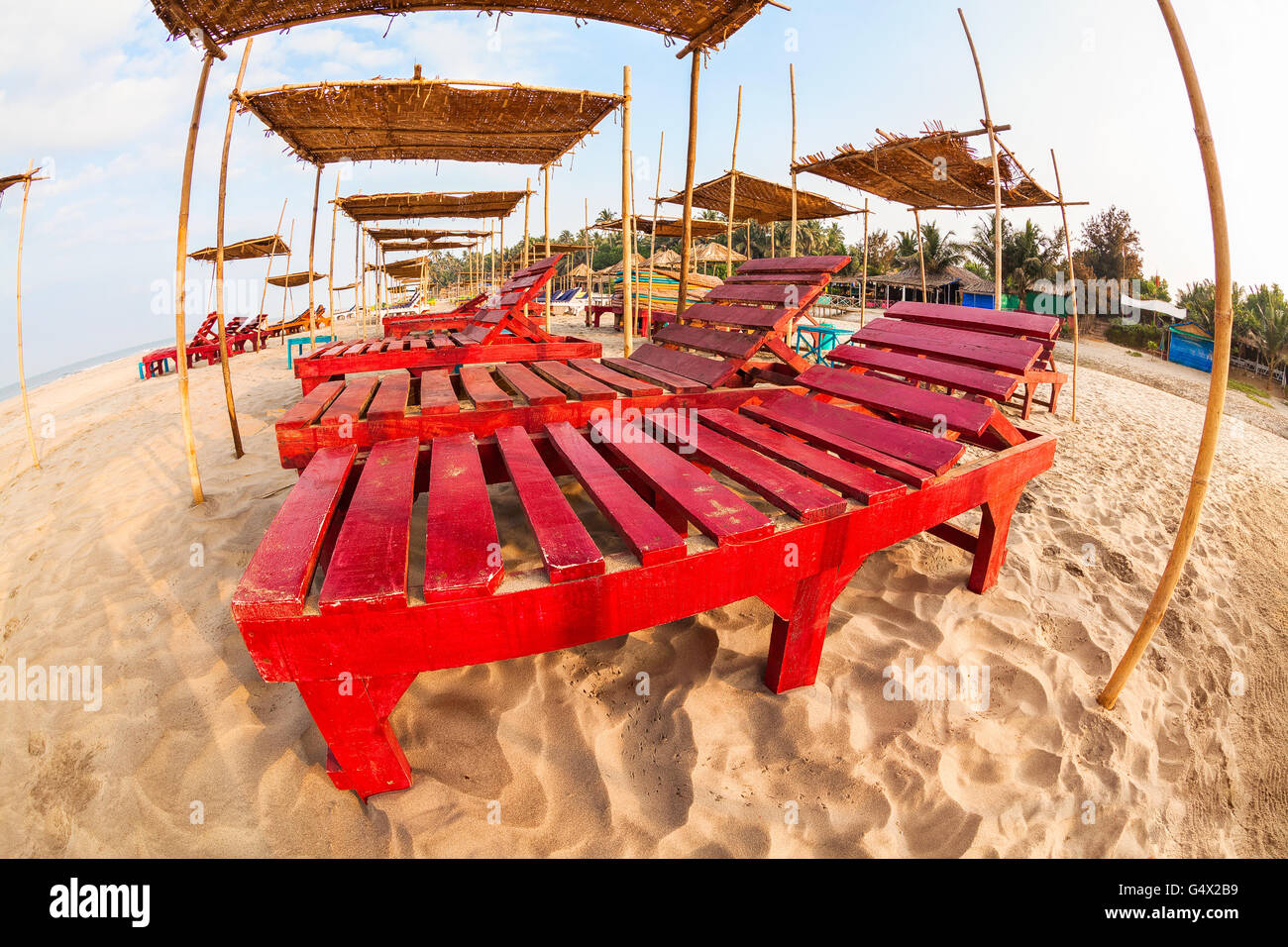 goa beach awning Stock Photo - Alamy
