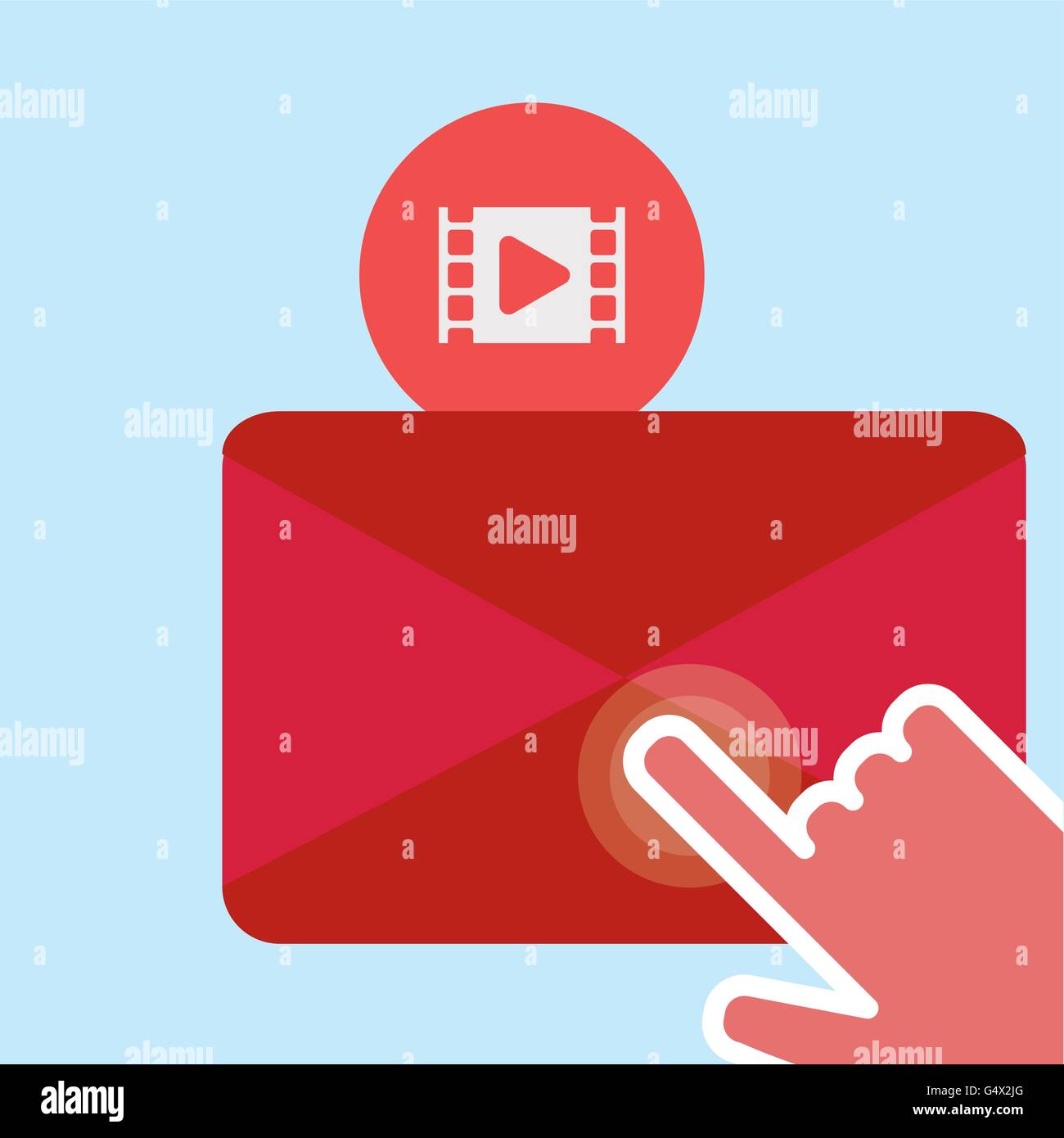 Cursor hand envelope email Stock Vector Images - Alamy