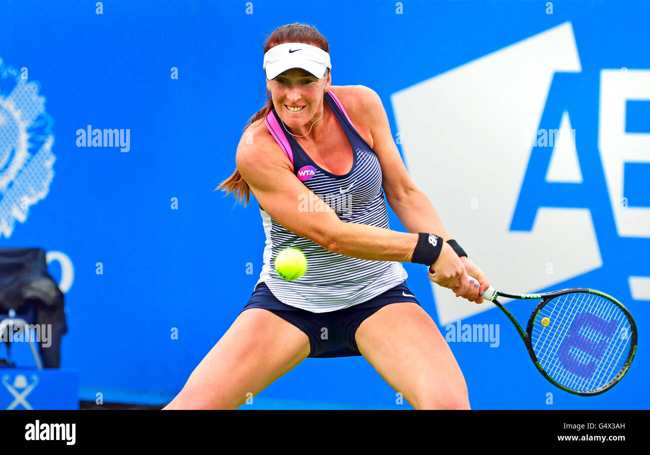 Madison Brengle (USA) playing in the first qualifying round, Aegon ...