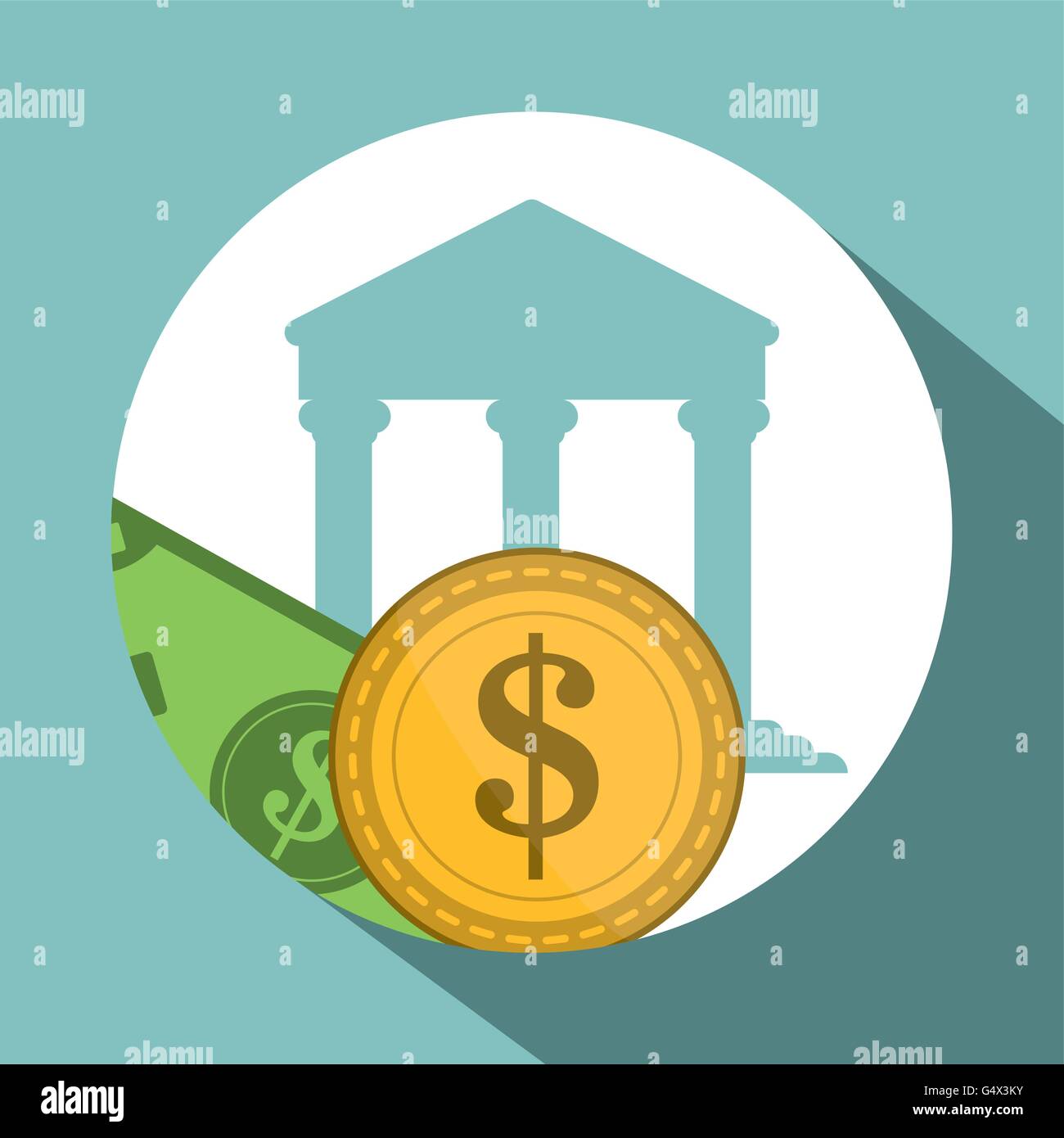 Money design. Financial item icon. White background, isolated ...