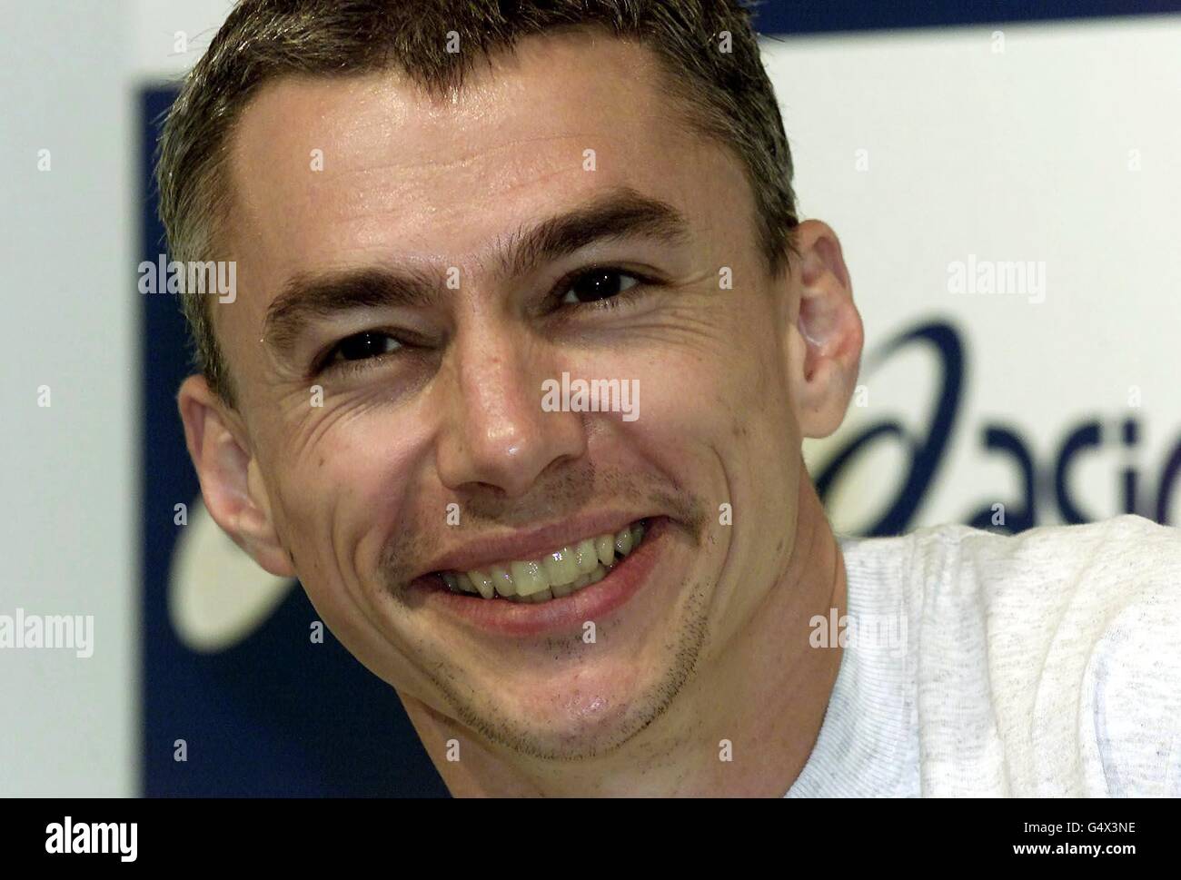 World record holder Jonathan Edwards answers questions during a press ...