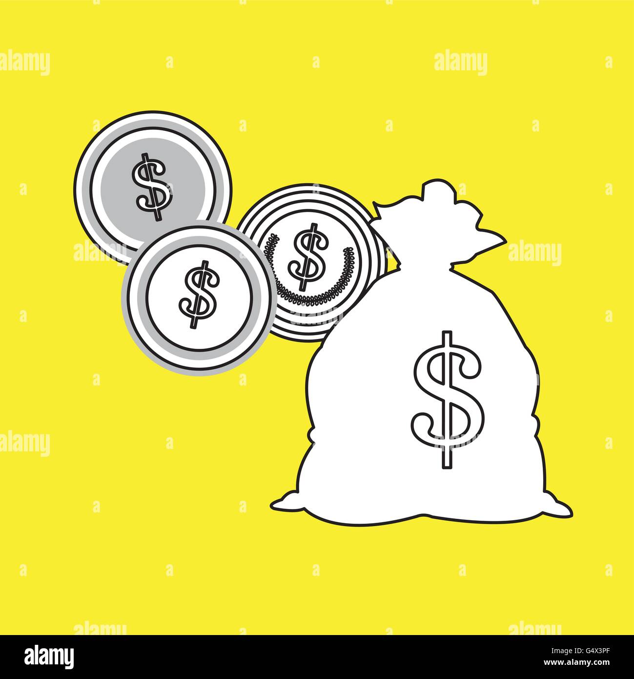 Money design. Financial item icon. White background, isolated ...