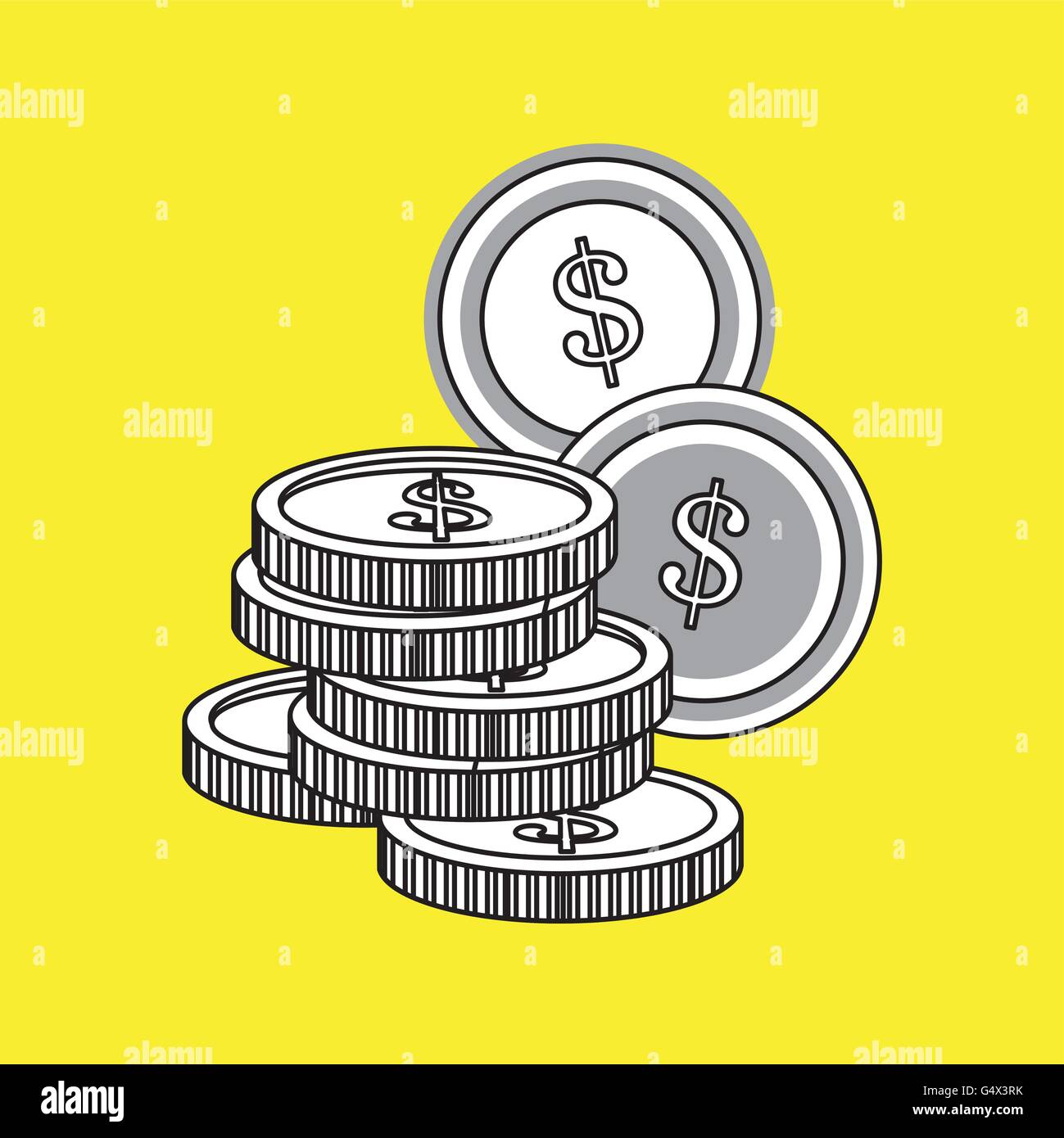 Money design. Financial item icon. White background, isolated ...
