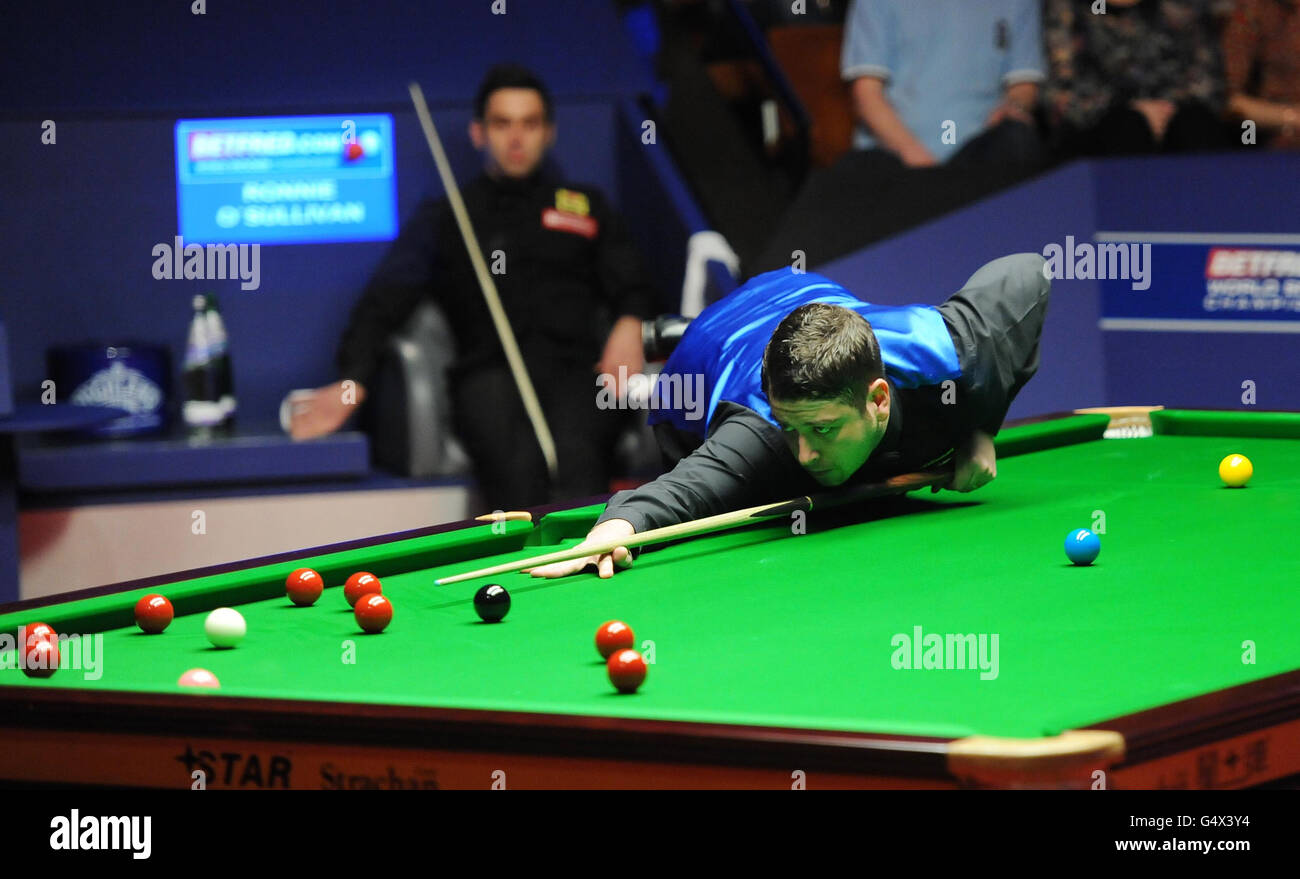 Wales' Matthew Stevens at the table during the semi final match during ...