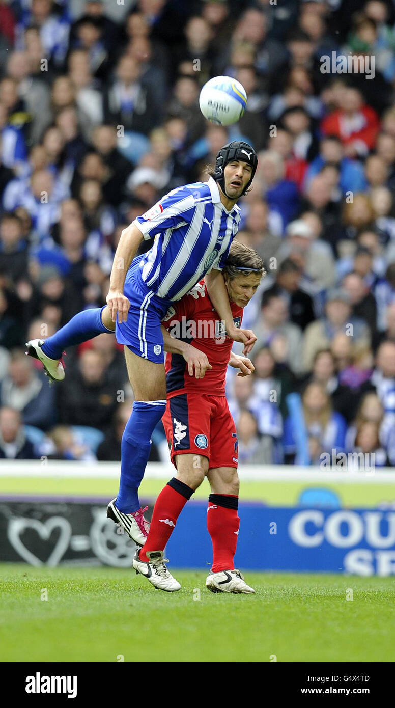 Sheffield Wednesday's Miguel Liera (left) and Wycombe's Gareth ...