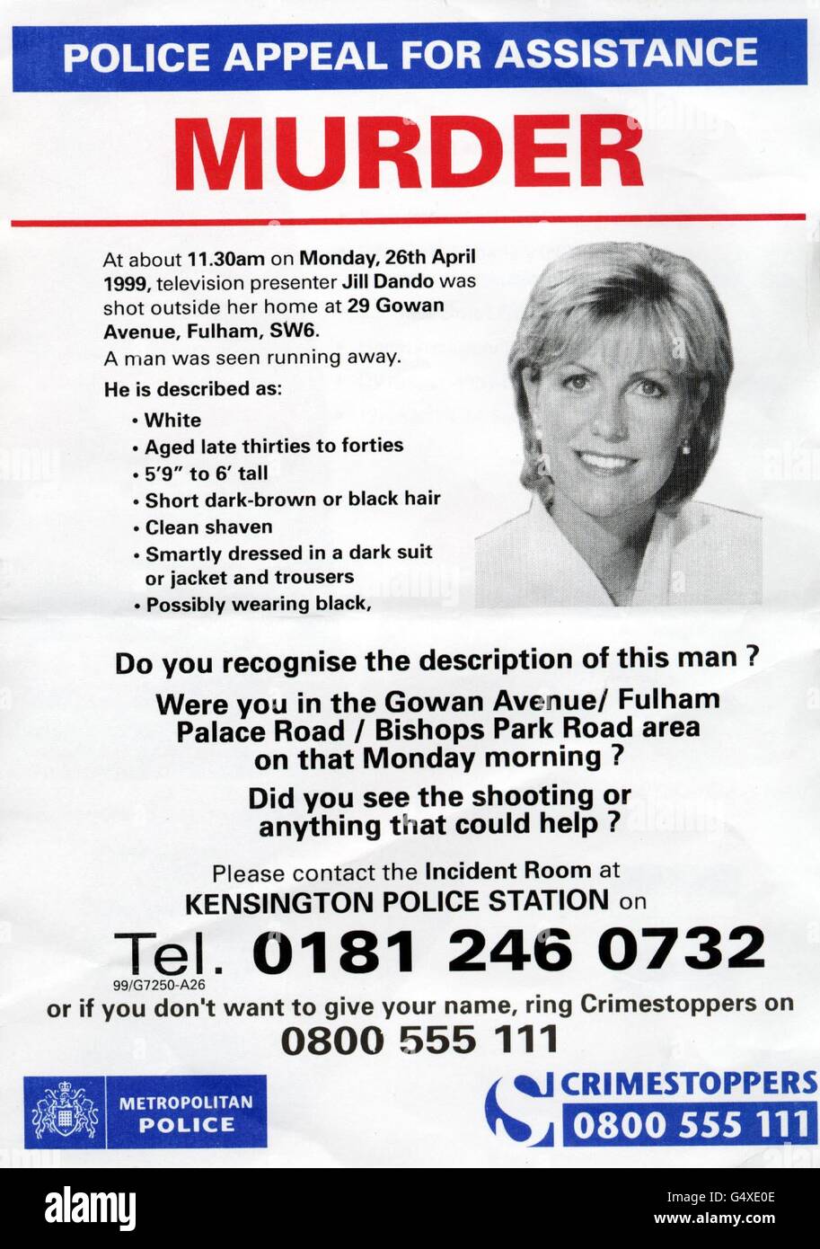 Murder leaflet hi-res stock photography and images - Alamy