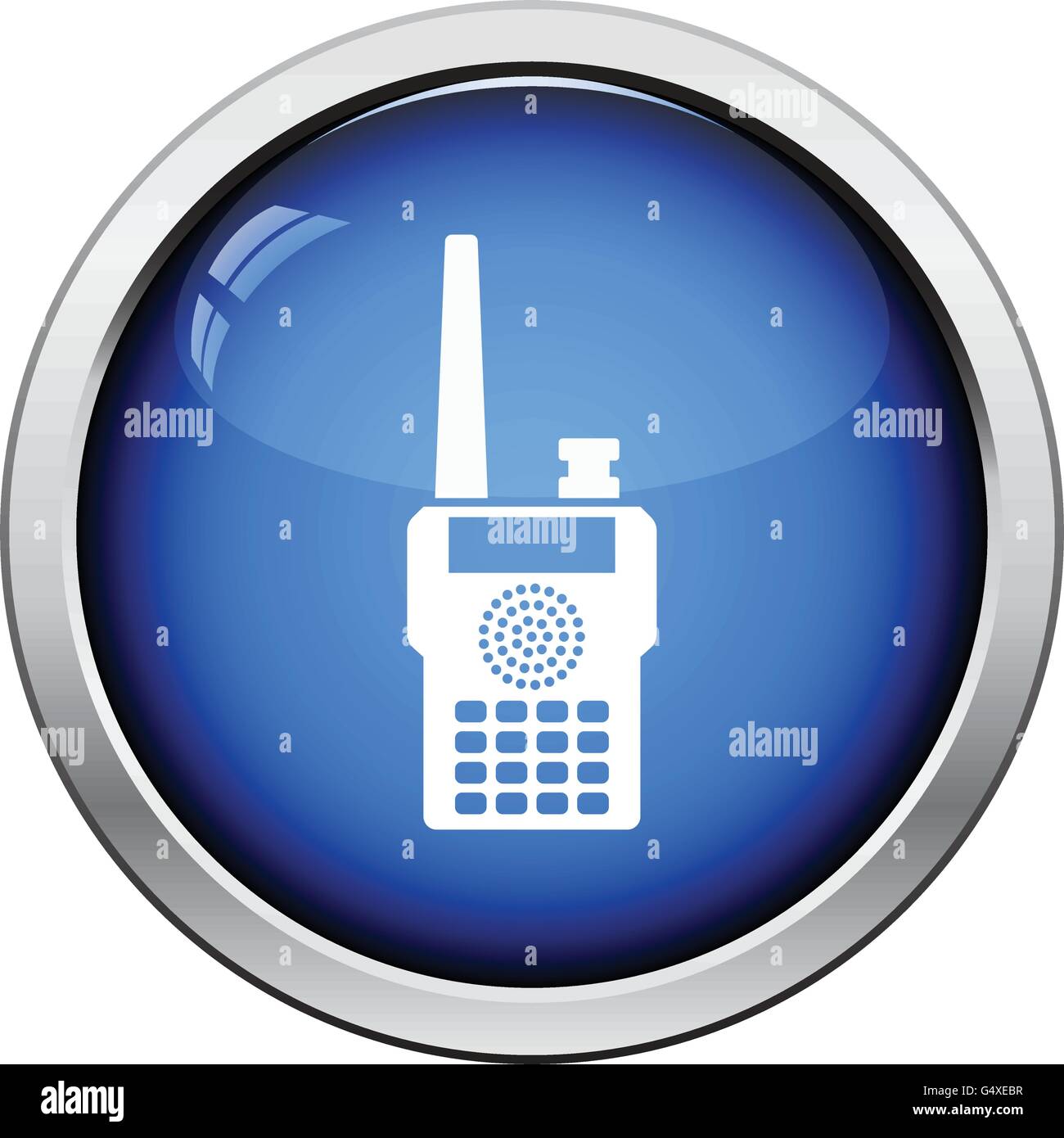 Portable radio icon. Glossy button design. Vector illustration Stock ... Portable radio icon. Glossy button design. Vector illustration Stock ...