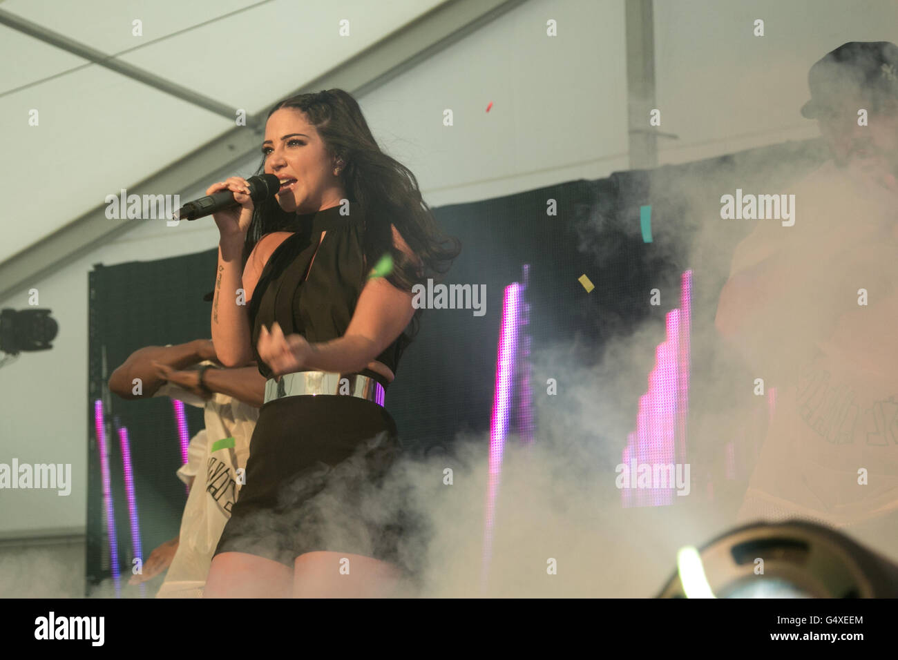 Tulisa singing hi-res stock photography and images - Alamy