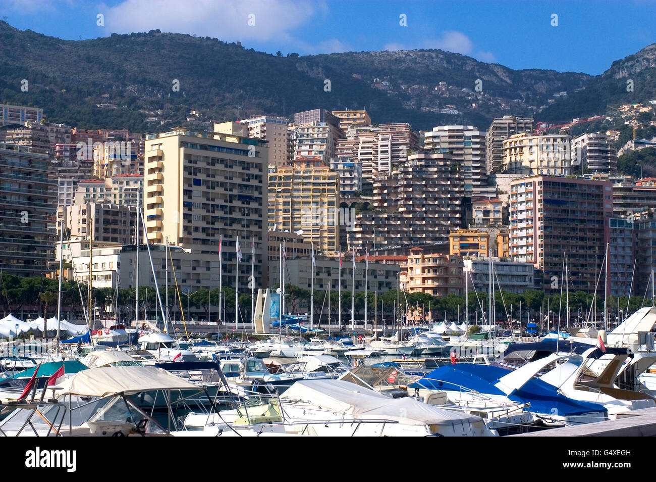 View of the principality of Monaco photographed the port where the ...
