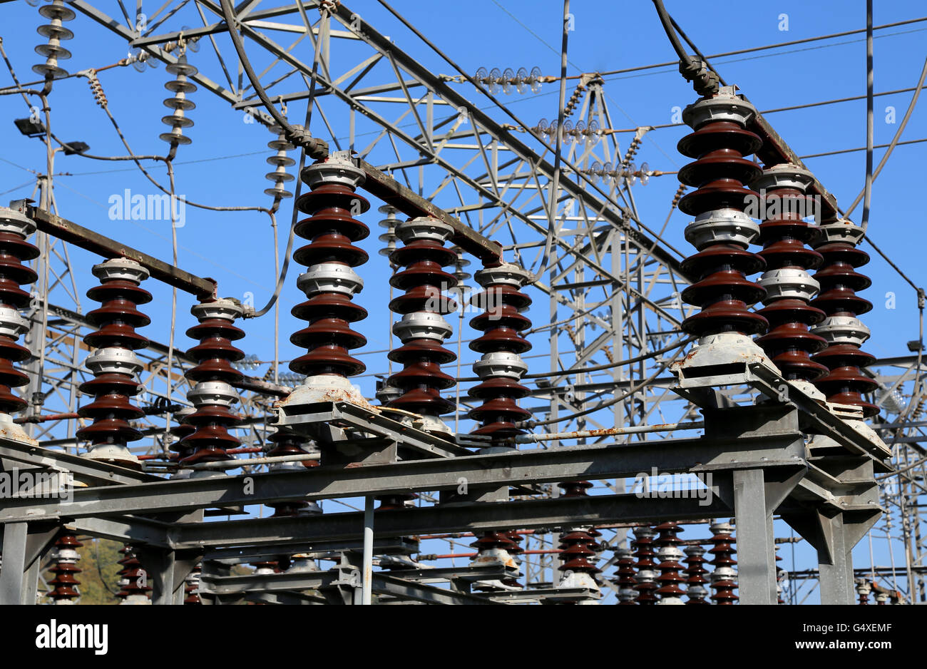 protective cage from lightning and large electric switch in an ...