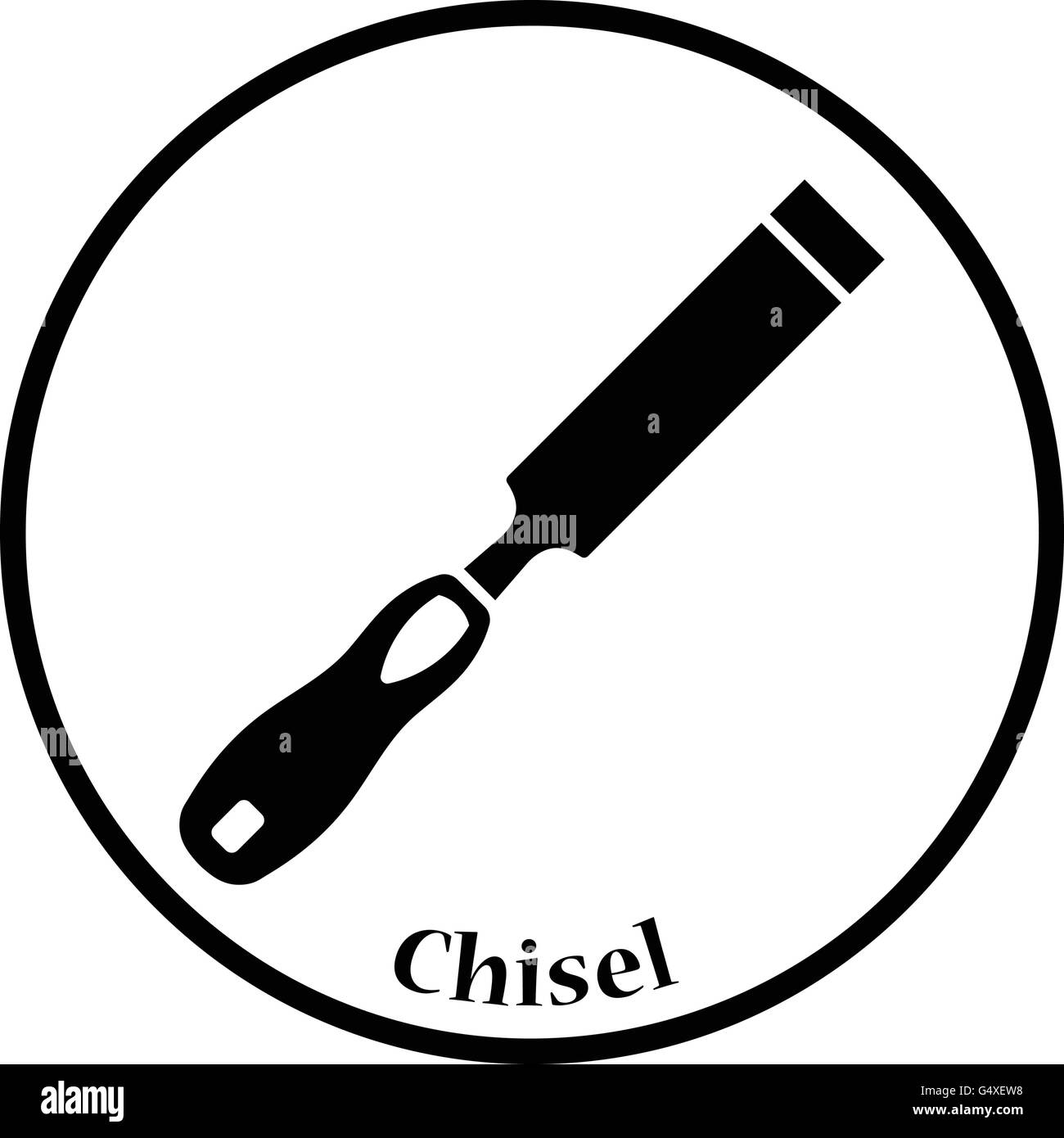 Chisel vector vectors Black and White Stock Photos & Images - Alamy