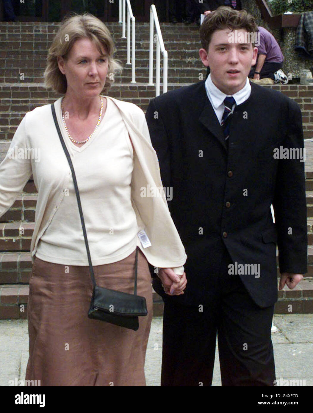 Rod Hull inquest/son & daughter Stock Photo - Alamy