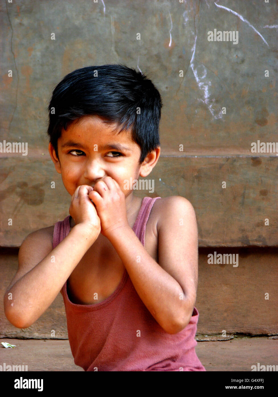 Cute Innocent Indian Boy Stock Photo - Alamy