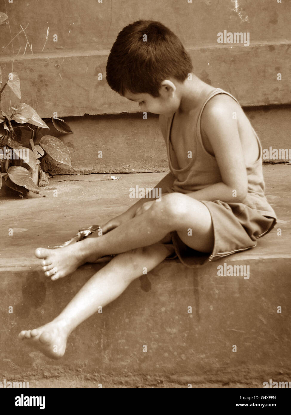 Cute Innocent Indian Boy Stock Photo - Alamy