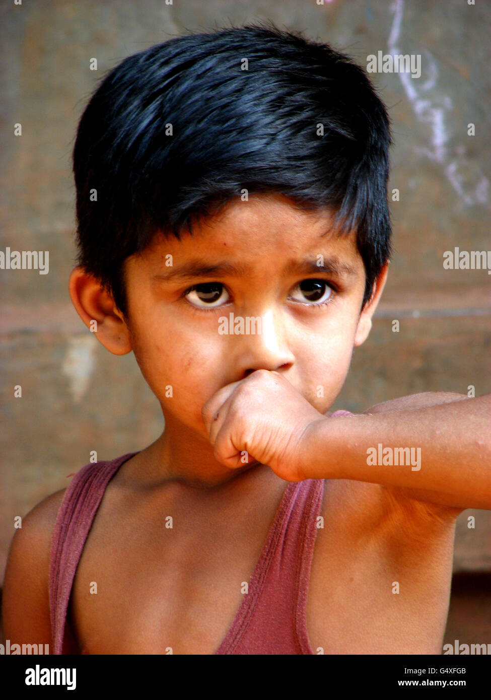 Cute Innocent Indian Boy Stock Photo - Alamy