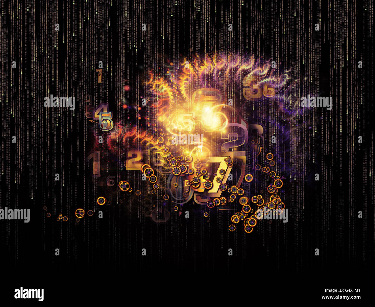 Digital Data series. Design composed of numbers and design elements as ...