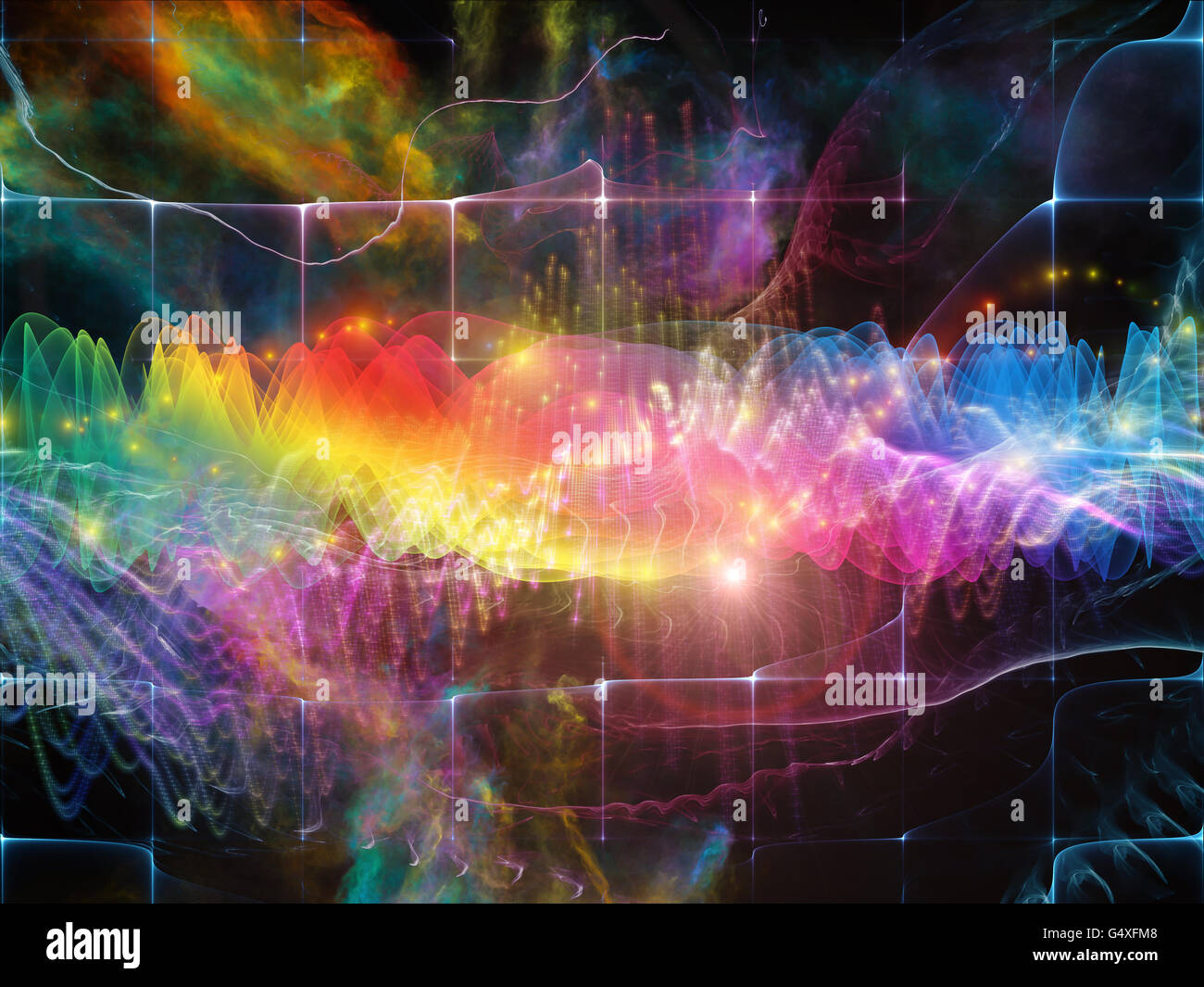 Wave Visualization series. Design made of sine waves and lights to ...
