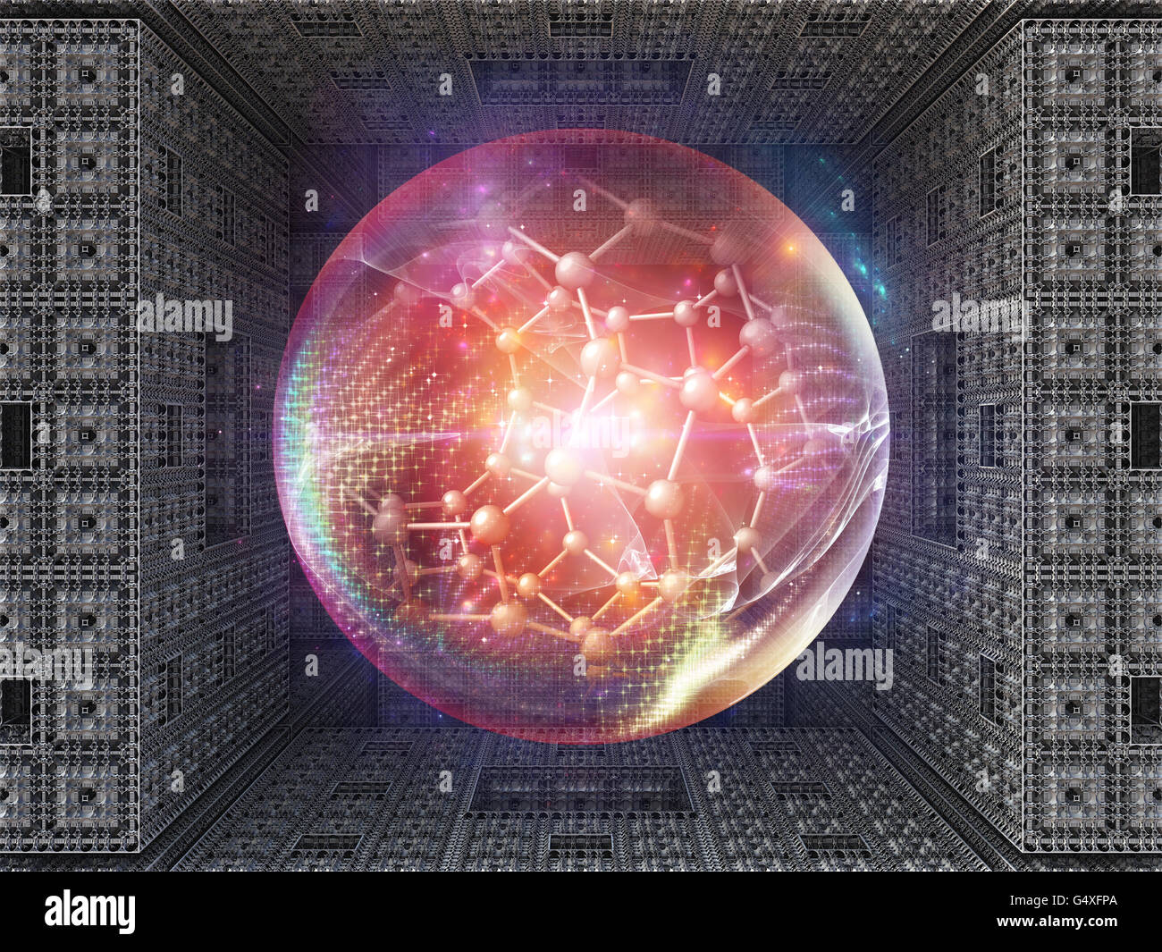 Mathematical Structures series. Arrangement of fractal elements on the ...