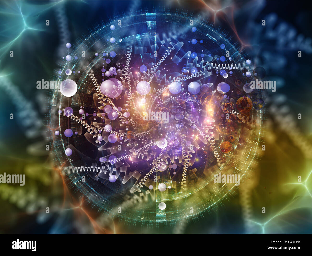 Insight Into Matter series. Abstract design made of conceptual atomic ...