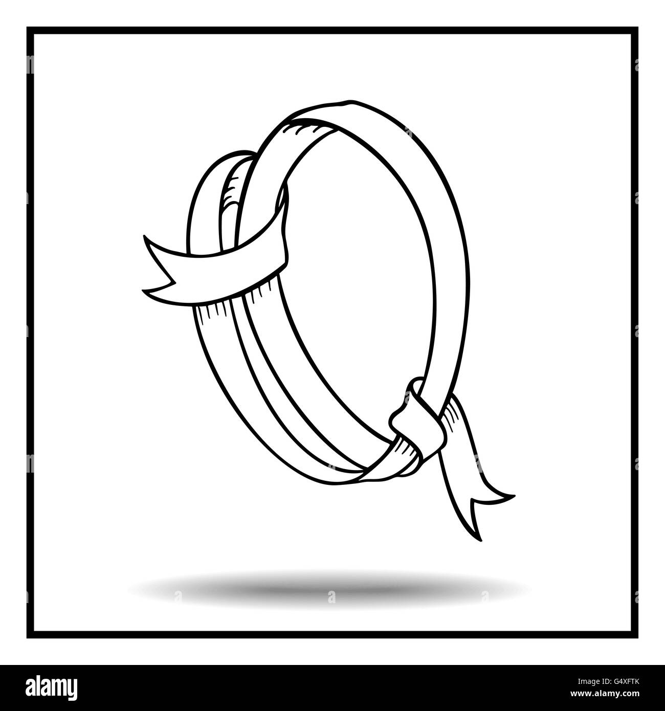 Ribbon sketch alphabet Stock Vector Image & Art - Alamy